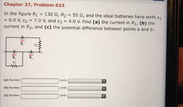 Solved Chapter 27, Problem 023 In the figure R1 = 130 Ω, R2 | Chegg.com