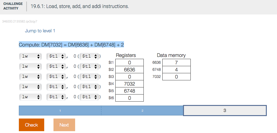 Solved CHALLENGE ACTIVITY 19.6.1: Load, store, add, and addi | Chegg.com