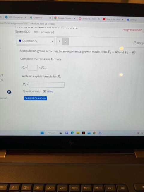 Solved A population grows according to an exponential growth | Chegg.com