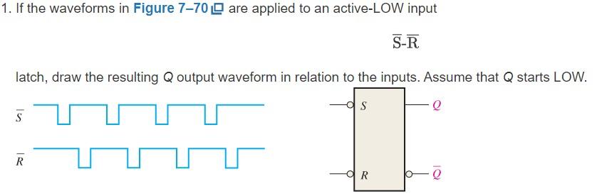 Solved 1. If the waveforms in Figure 7-70 are applied to | Chegg.com