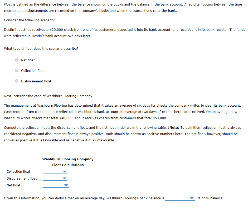 Solved Float Is Defined As The Difference Between The Chegg Solved Float Is Defined As The Difference Between The Chegg