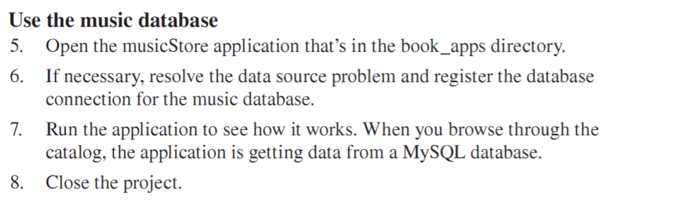 Exercise 3-3 Run web applications that use a database | Chegg.com