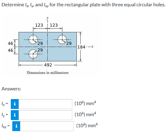 Solved Determine Ix, Iy, and Ixy for the rectangular plate | Chegg.com Solved Determine Ix, Iy, and Ixy for the rectangular plate | Chegg.com