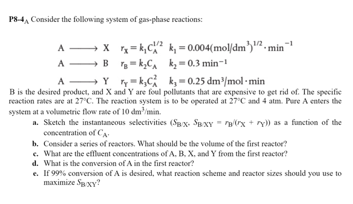 Solved P8A Consider the following system of gas-phase | Chegg.com