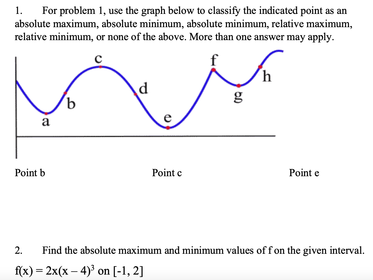 Solved 1. For problem 1, use the graph below to classify the | Chegg.com