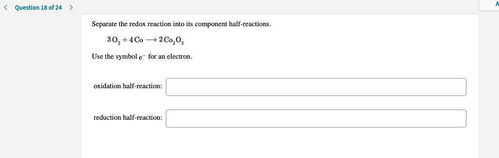 Solved Separate the redox reaction into its component | Chegg.com