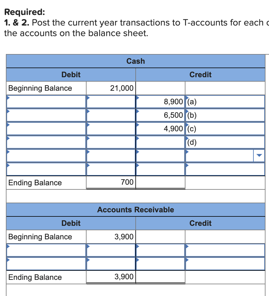 Solved P2-3 (Algo) Recording Transactions in T-Accounts, | Chegg.com