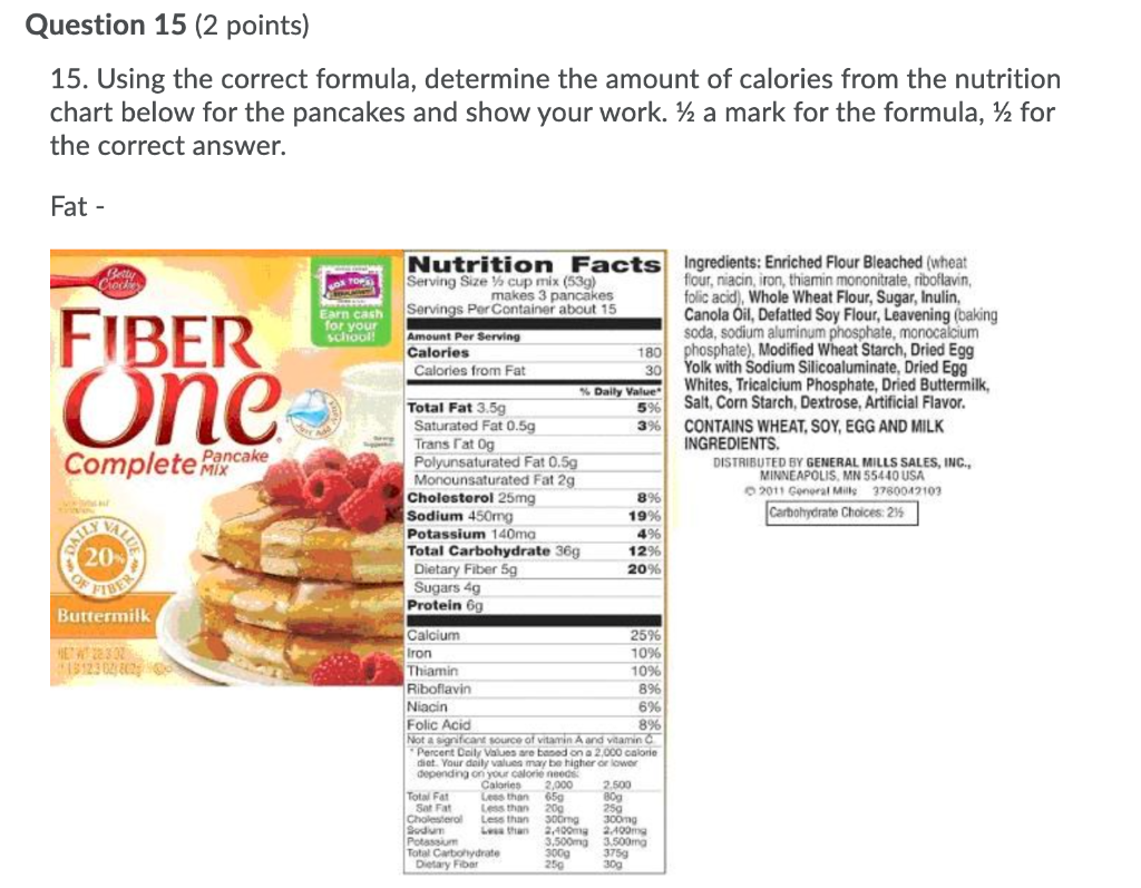 Solved chart below for the pancakes and show your work. 72 a | Chegg.com