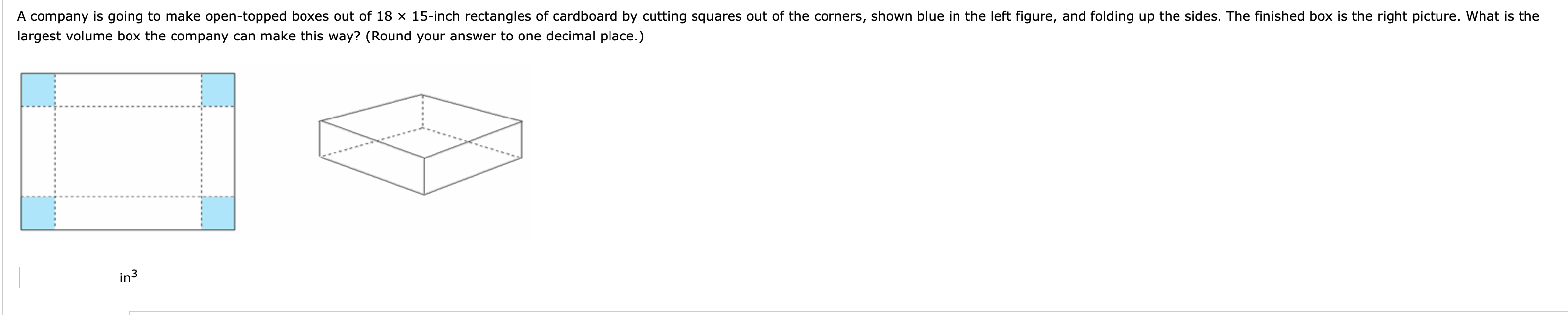 Solved A company is going to make open-topped boxes out of | Chegg.com