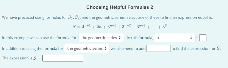 Solved Choosing Helpful Formulas 2 We have practiced using | Chegg.com
