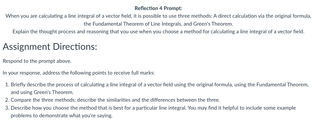 Reflection 4 Prompt: When you are calculating a line | Chegg.com
