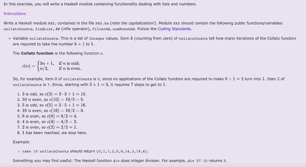 Function findList. This takes two lists of the | Chegg.com