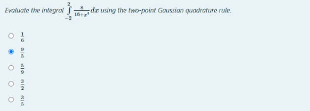 Solved Evaluate the integral ats do using the two-point | Chegg.com