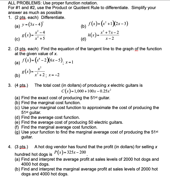 Solved i'm stuck on this problem with product and quotient | Chegg.com