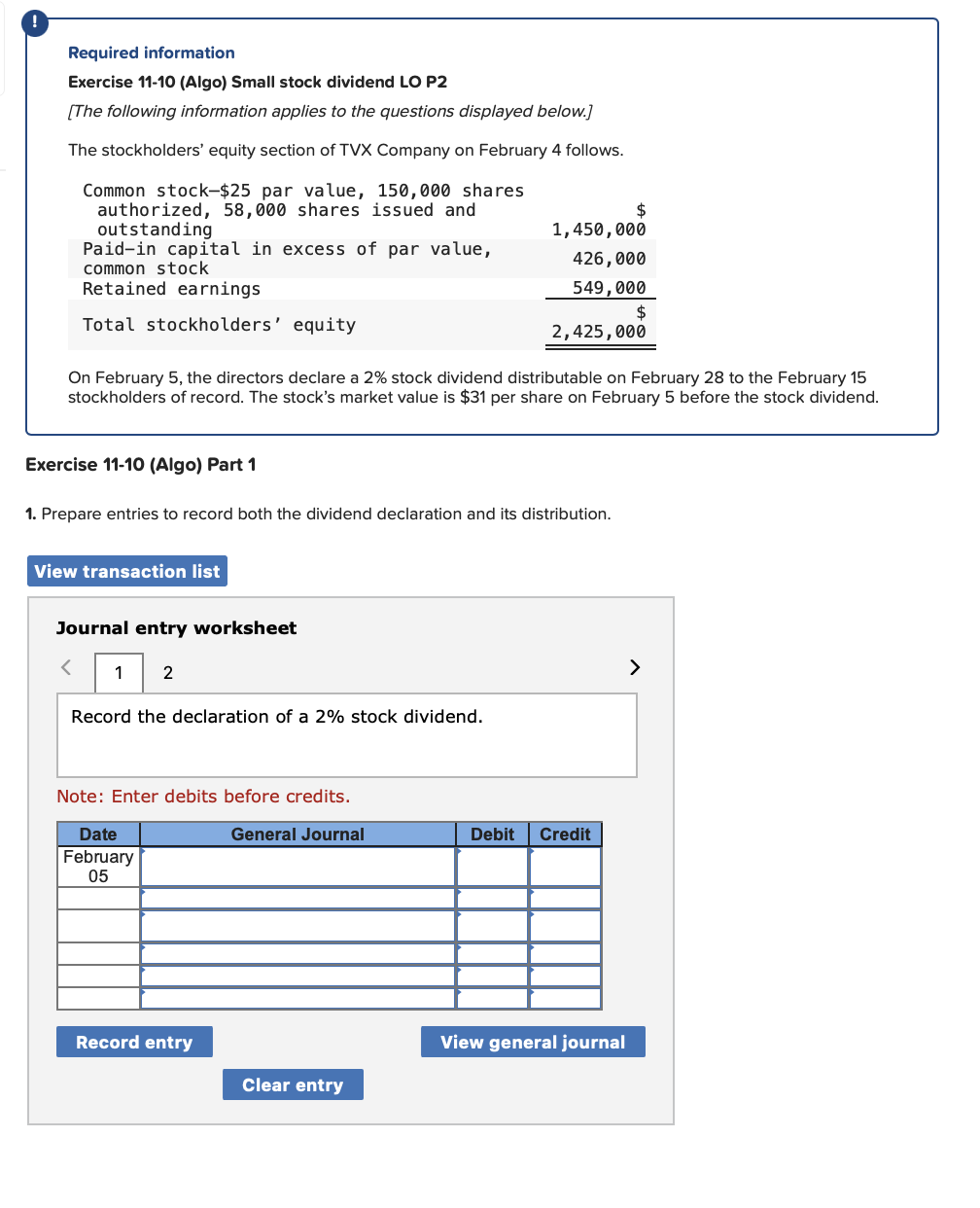 Solved Required informationExercise 11-10 (Algo) ﻿Small | Chegg.com