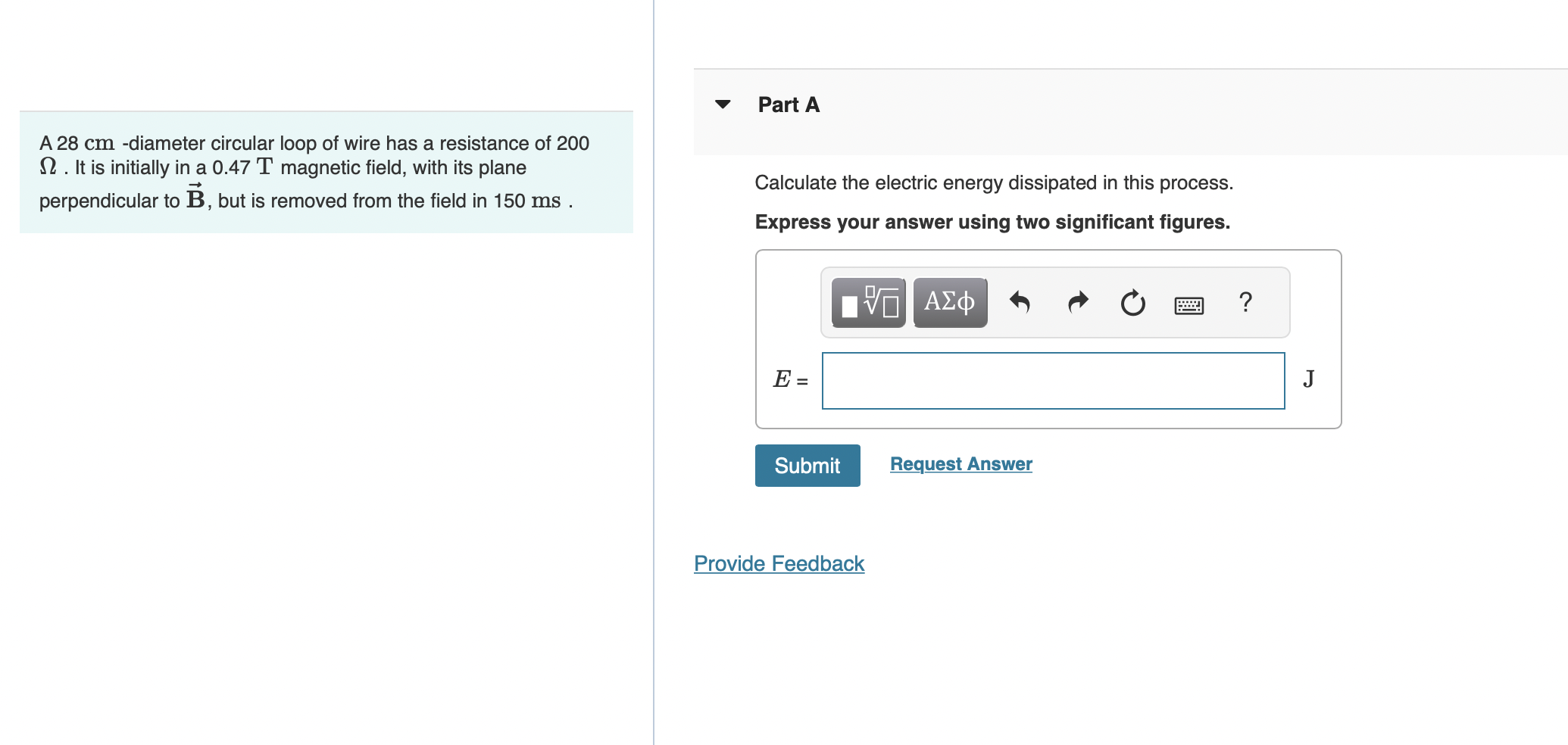 Solved A 28 cm-diameter circular loop of wire has a | Chegg.com