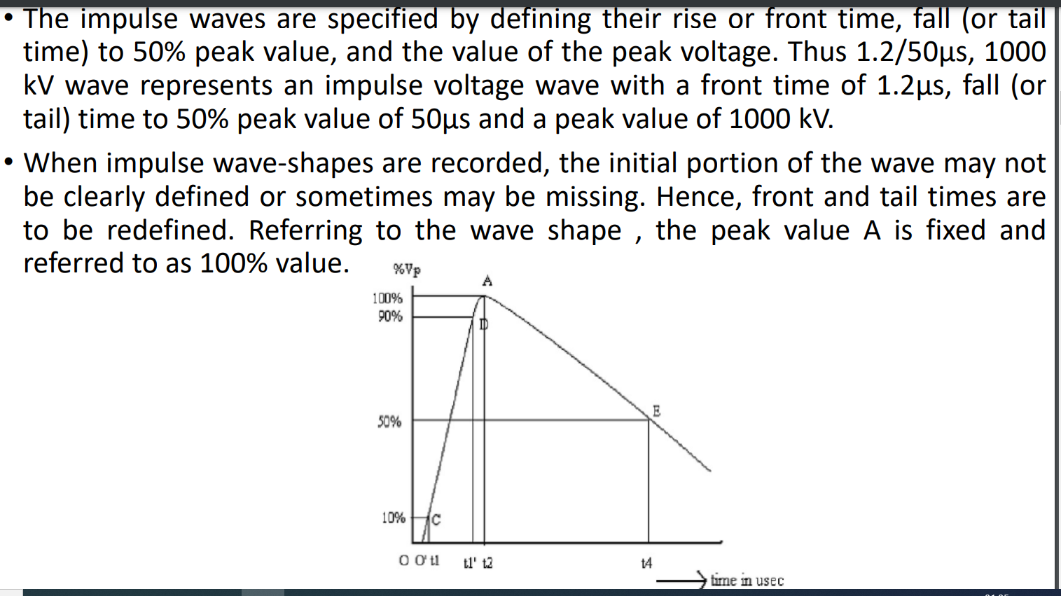 Solved The impulse waves are specified by defining their | Chegg.com