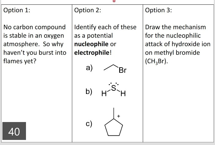 Solved Option 1: Option 2: Option 3: No carbon compound is | Chegg.com