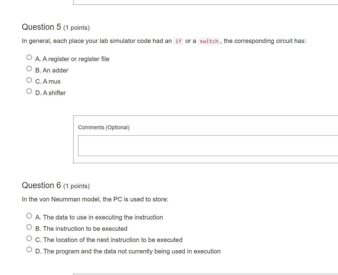 Solved In general, each place your lab simulator code had an | Chegg.com