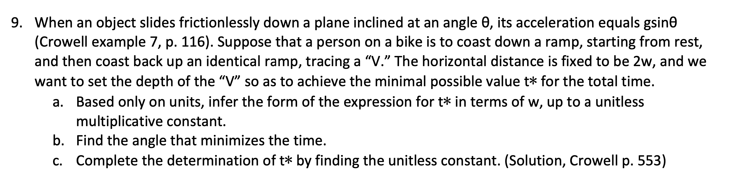 Solved 9. When an object slides frictionlessly down a plane | Chegg.com