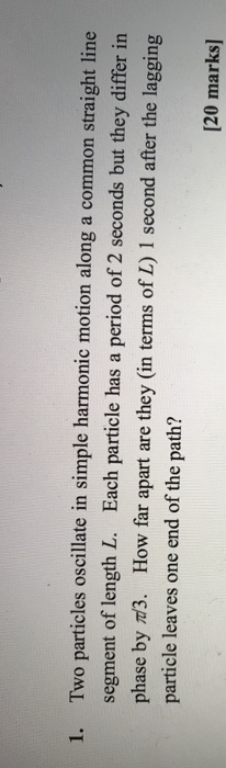 Solved Two particles oscillate in simple harmonic motion | Chegg.com
