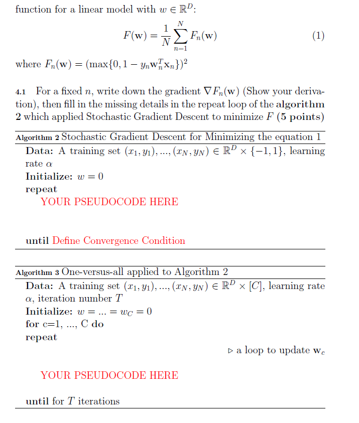 4 Linear Classifiers ( 15 points) Let us look into a | Chegg.com