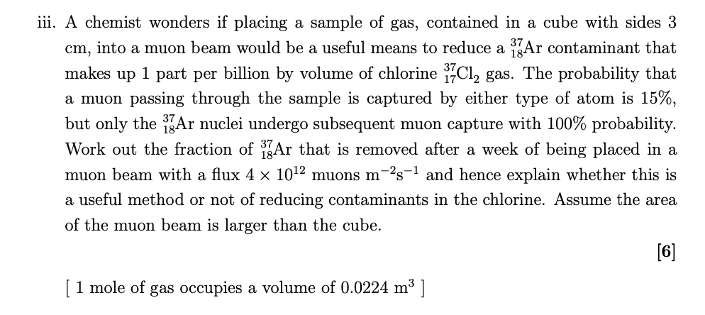 Solved A chemist wonders if placing a sample of gas, | Chegg.com