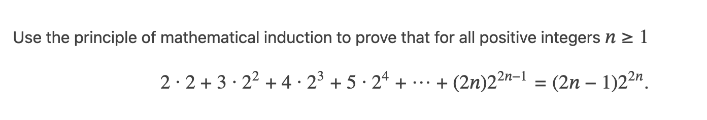 Solved Use the principle of mathematical induction to prove | Chegg.com
