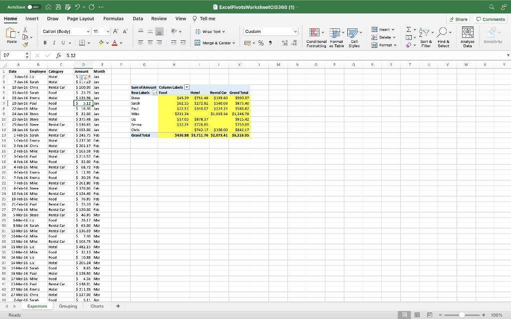 Solved A Three-Dimensional Table You can add a third | Chegg.com