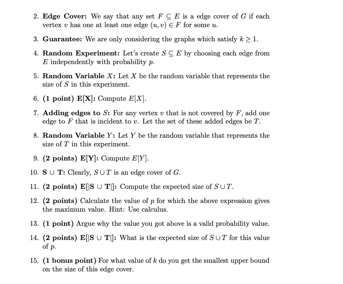 Solved k-regular graph Let G(V, E) be a simple undirected | Chegg.com