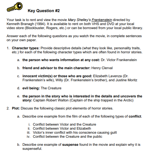 Key Question #2 Your task is to rent and view the | Chegg.com