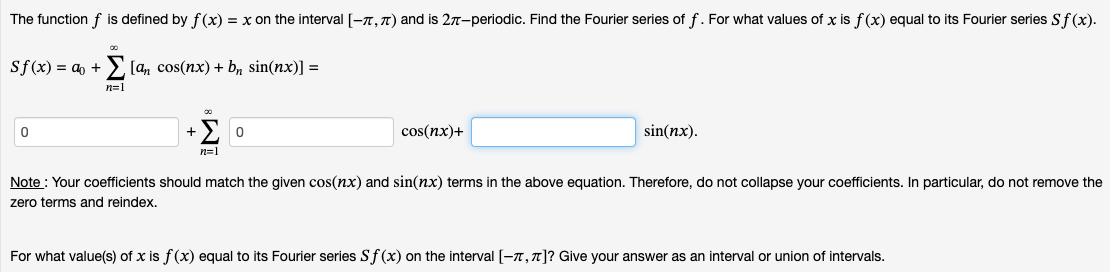 Solved The function f is defined by f(x)=x on the interval | Chegg.com