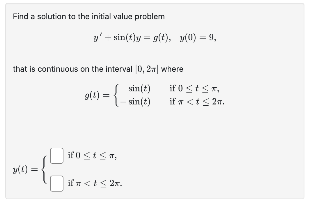 Solved Find a solution to the initial value | Chegg.com