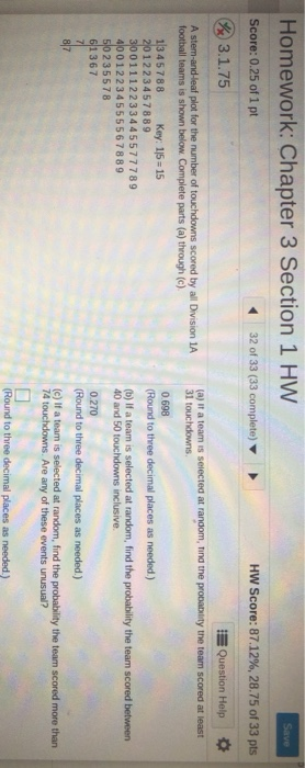 Solved Homework Chapter 3 Section 1 Hw Score 0 25 Of 1 Pt