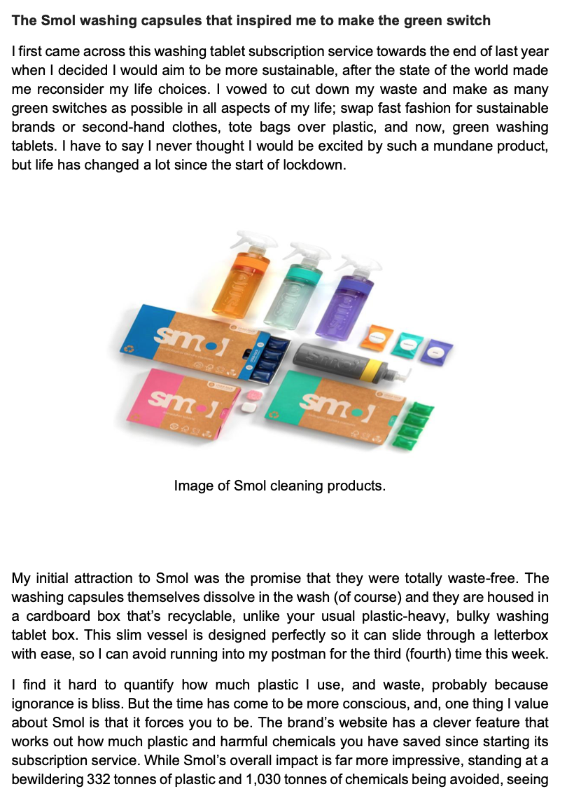 Solved The Smol washing capsules that inspired me to make | Chegg.com