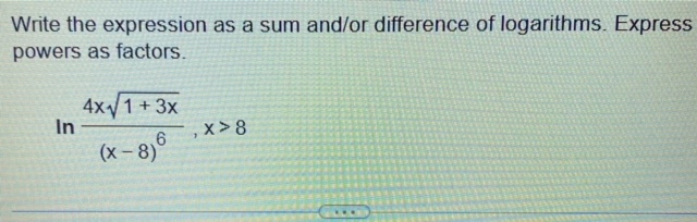 Solved Write the expression as a sum and/or difference of | Chegg.com