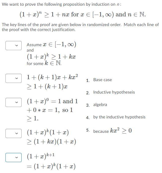 Solved We want to prove the following proposition by | Chegg.com