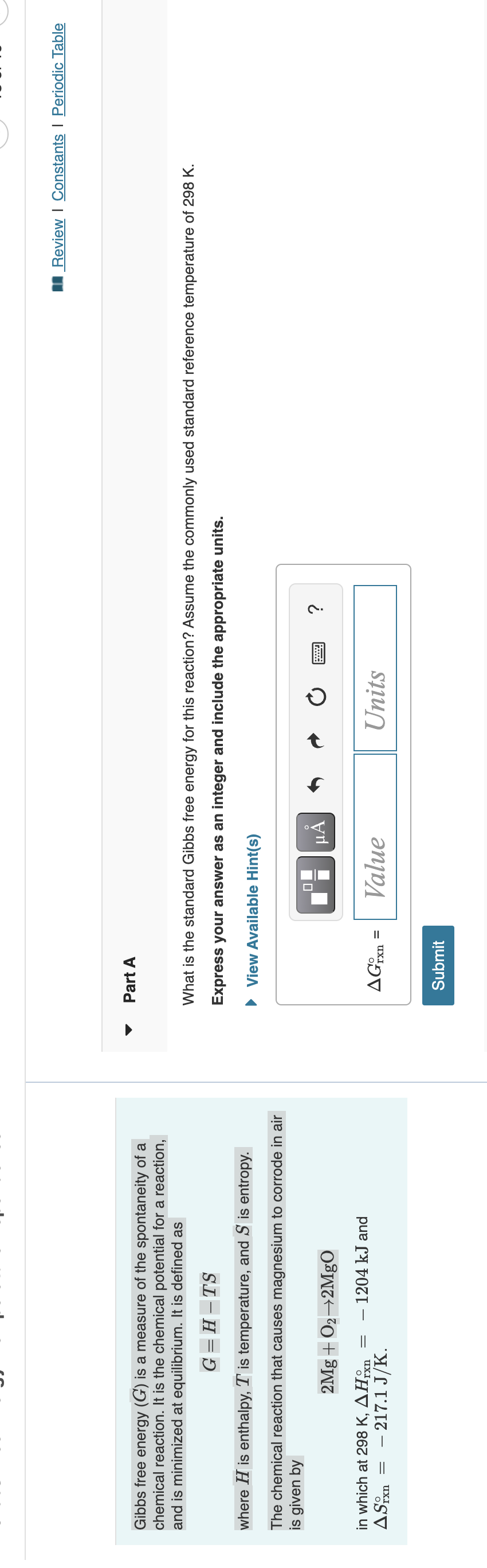 Solved Gibbs free energy (G) is a measure of the spontaneity | Chegg.com