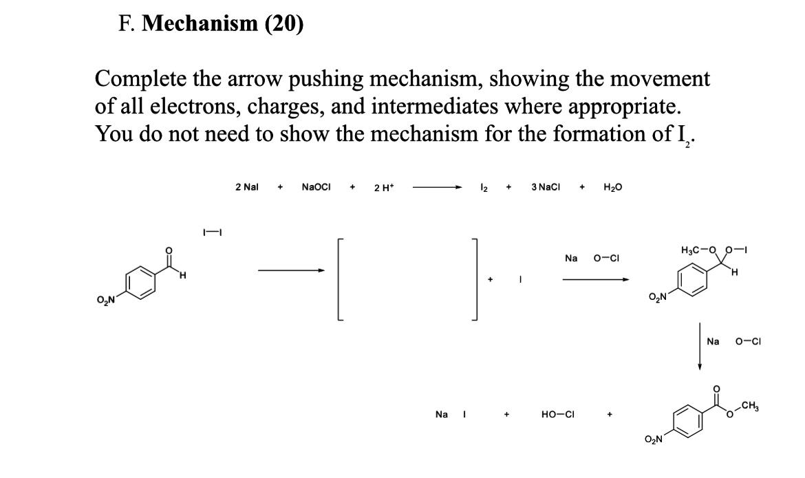 Complete the arrow pushing mechanism, showing the | Chegg.com