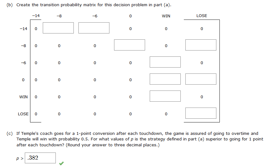 Solved In American football, touchdowns are worth 6 points. | Chegg.com