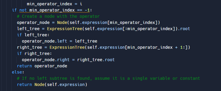 Solved ExpTree.py > \& ExpressionTree > f build_tree > ... | Chegg.com