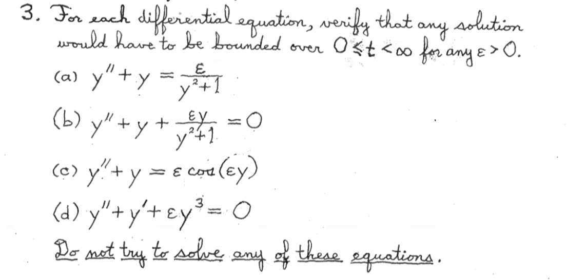 For each differential equation verify the solution | Chegg.com