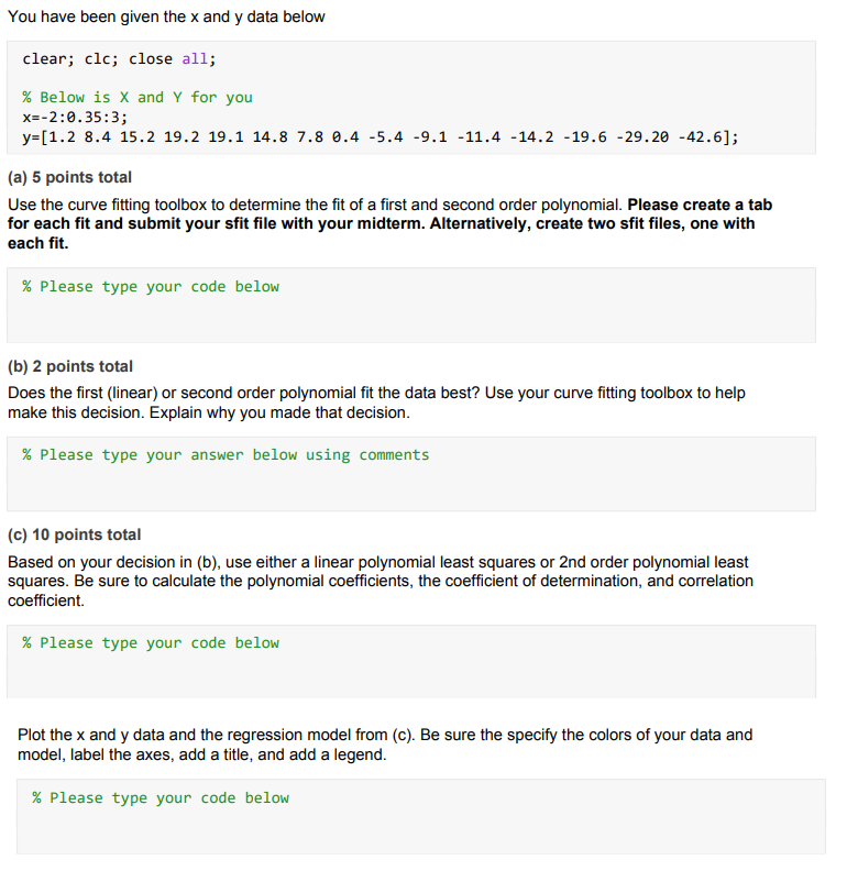Solved ONLY MATLAB CODE IS REQUIRED Please help me. I know | Chegg.com