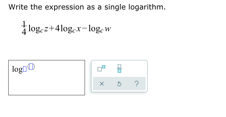 Solved Write the expression as a single logarithm. & | Chegg.com