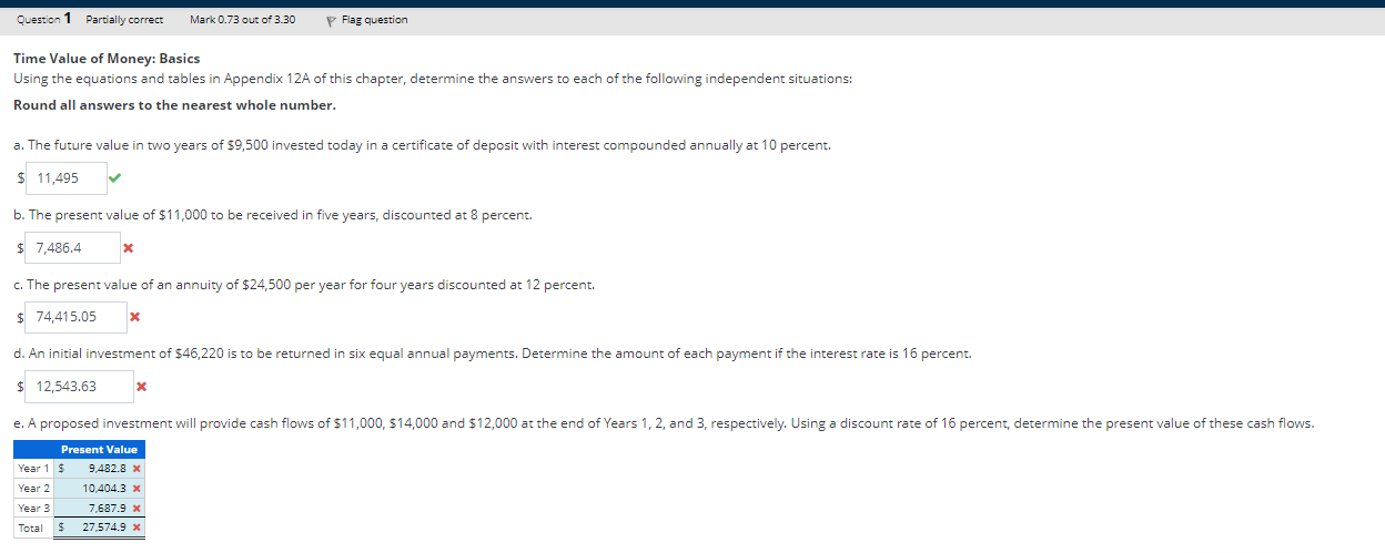 Solved Time Value of Money: Basics Using the equations and | Chegg.com