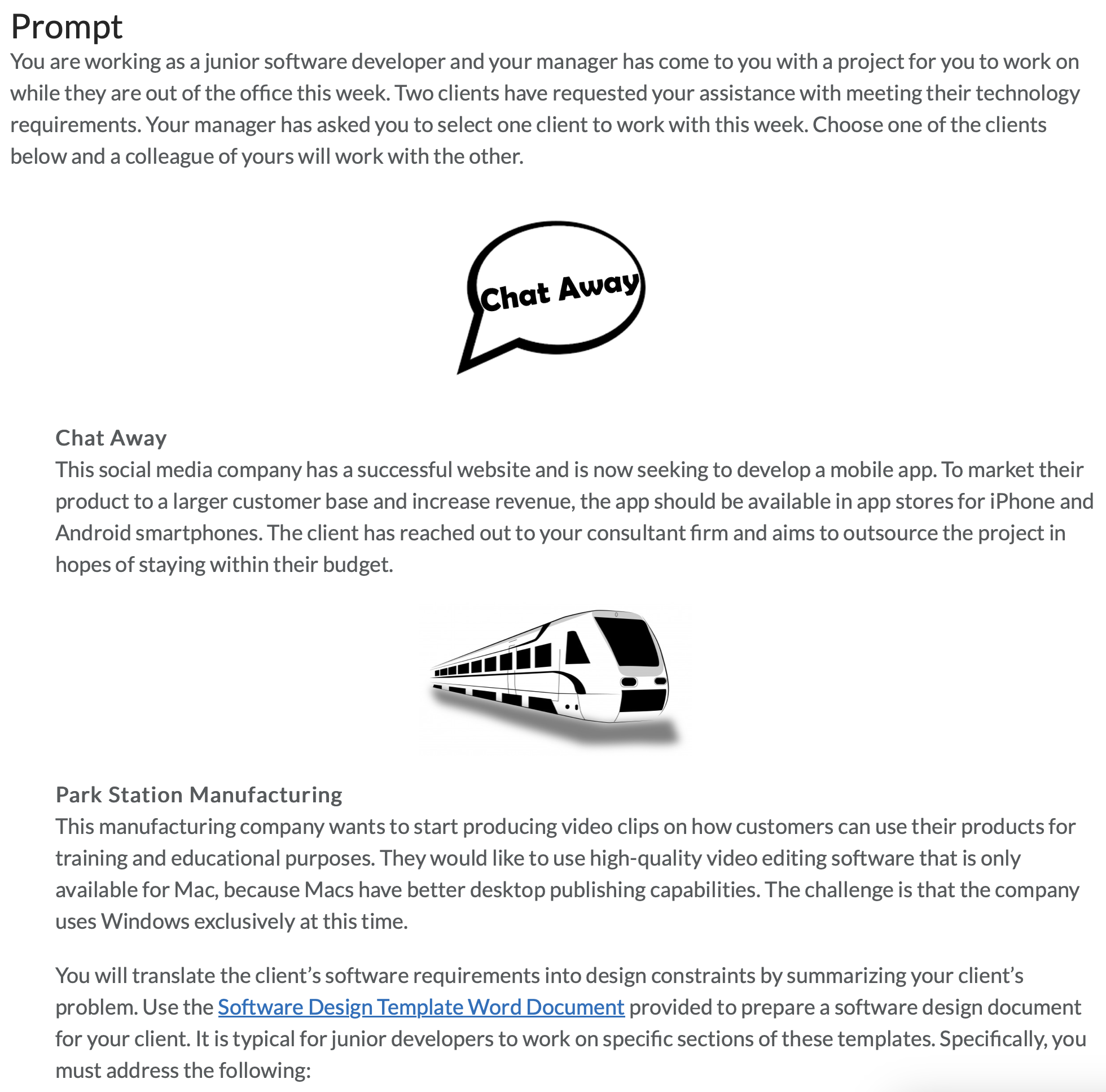 Solved Prompt You are working as a junior software developer | Chegg.com