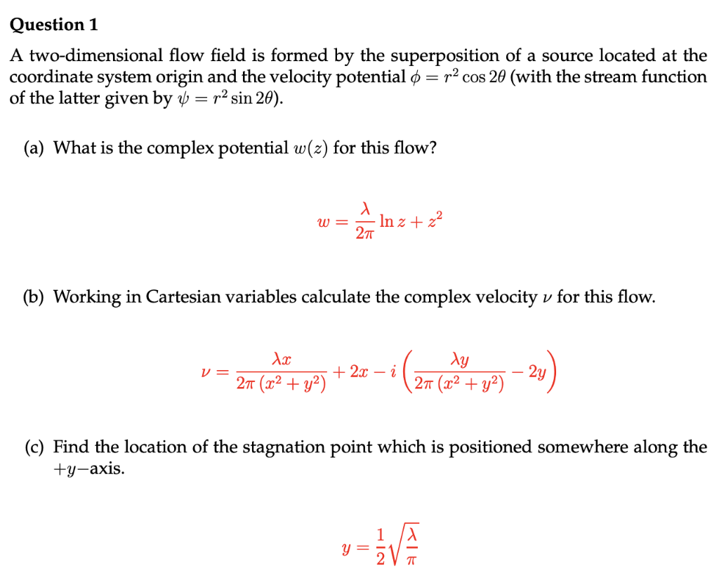 A two-dimensional flow field is formed by the | Chegg.com