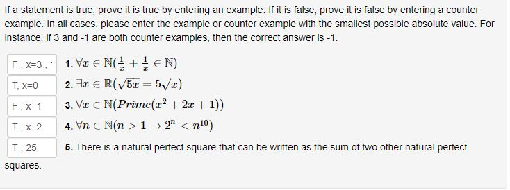 Solved If a statement is true, prove it is true by entering | Chegg.com