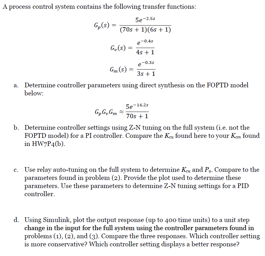 A process control system contains the following | Chegg.com