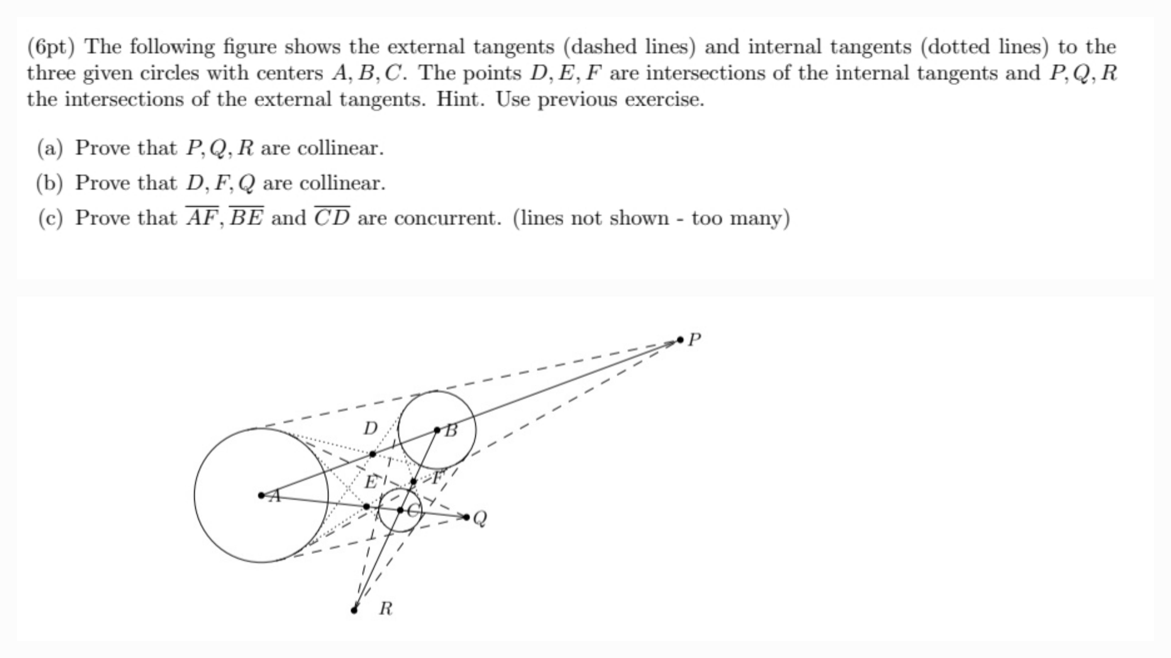 Solved (6pt) ﻿The following figure shows the external | Chegg.com